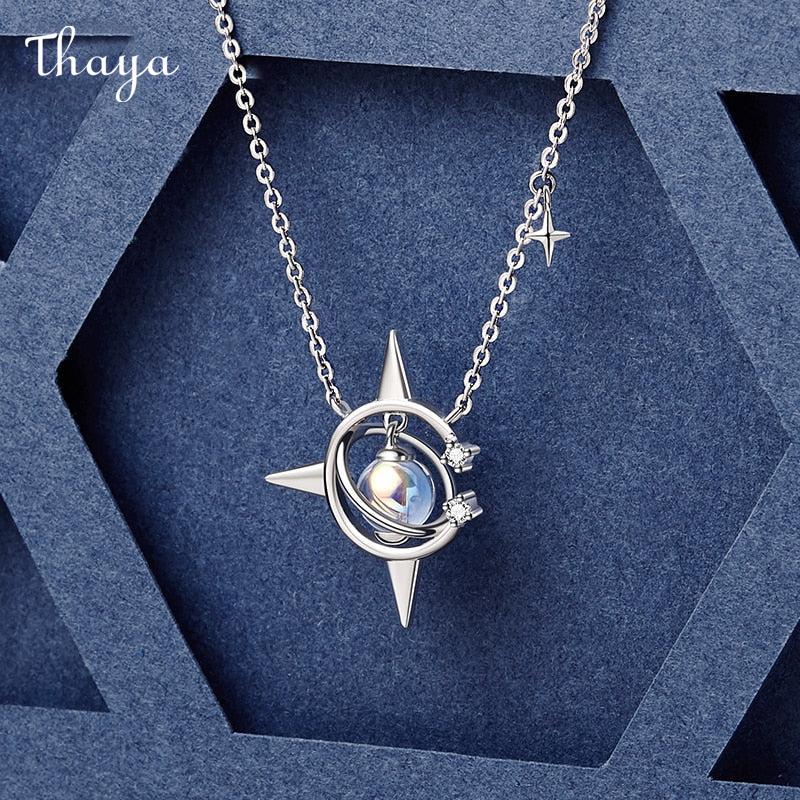 Light Magician Designer Necklace with Star Shape, Crystal Ball, and ...